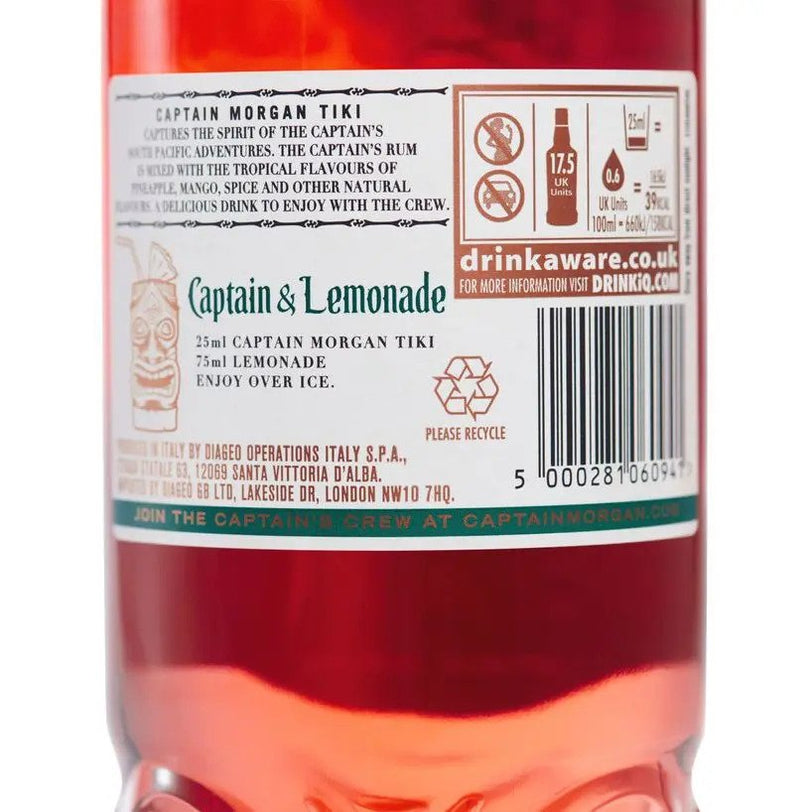 Buy Captain Morgan Tiki, 70cl - Mango & Pineapple Rum Spirit Drink ...